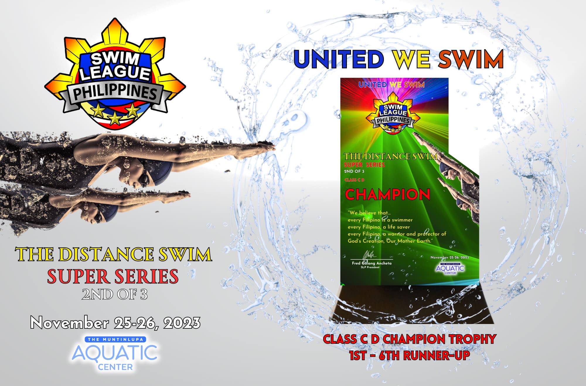 Malabon Swim Team Champions Cup 2023 Honors Coach Dhino Trinidad in a ...